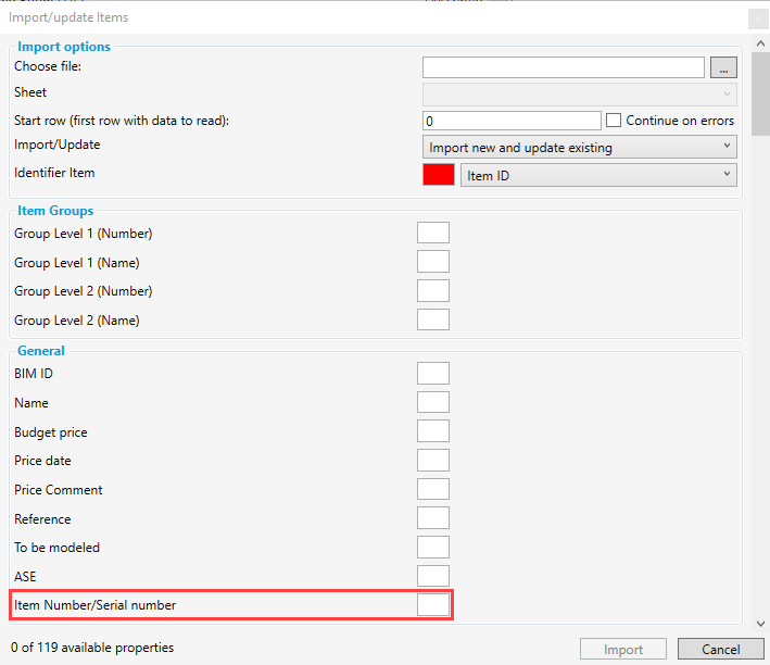 Import and Update Items from MS-Excel